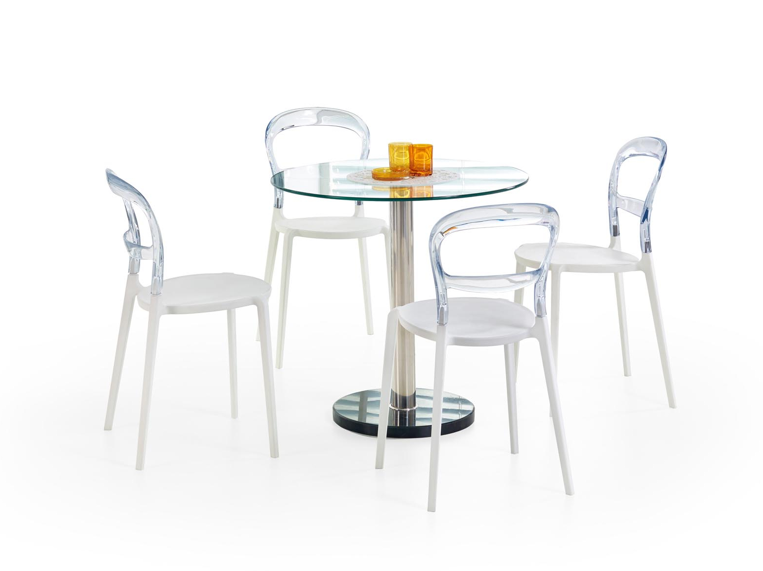 Apvalus stiklinis stalas CYRYL | Baldusale.lt | Baldai internetu | Baldai