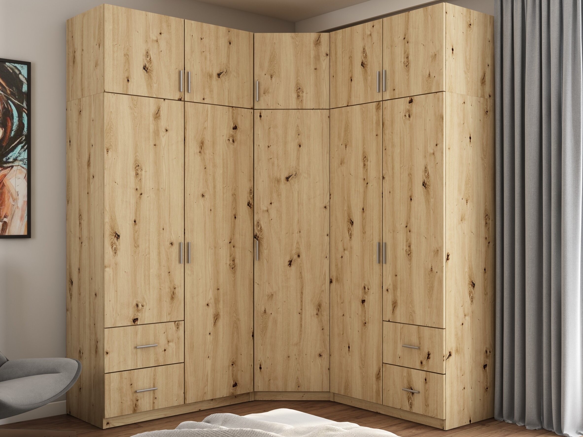 Kampinė spinta MBL 189/240 | Baldusale.lt | Baldai internetu | Baldai